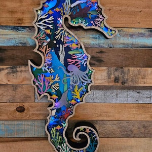 7 Layer Wooden Seahorse Wall Décor-personalized, Mothers Day, Fathers ...