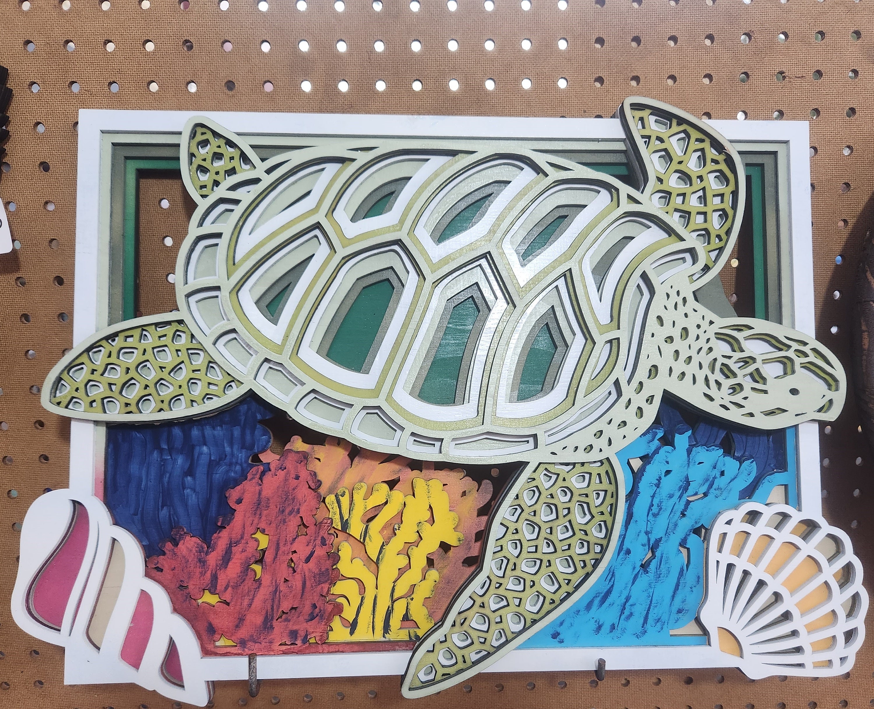 Laser Cut Wooden Layered Sea Turtle Picture-personalized, Mothers Day ...