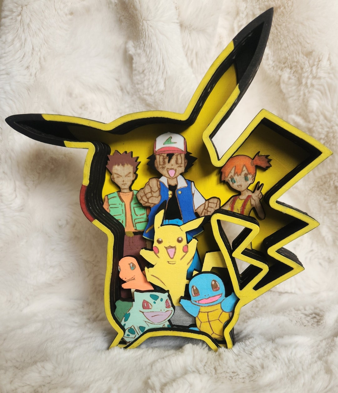 Laser Cut Layered Wood Hand Painted Pika -customized-birthday-gifts ...