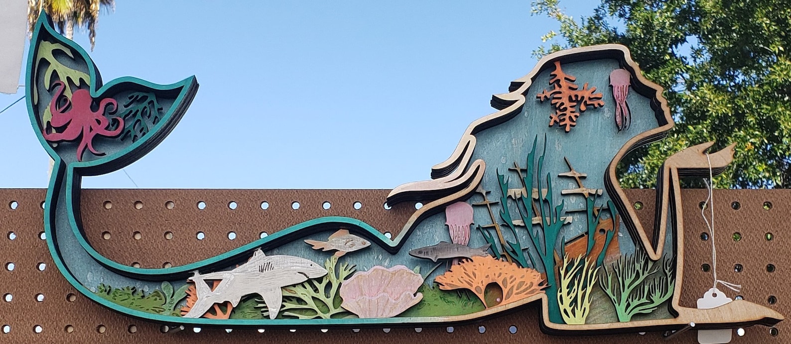 Customized Laser Cut Layered Mermaid-personalized, Mothers Day, Wedding ...