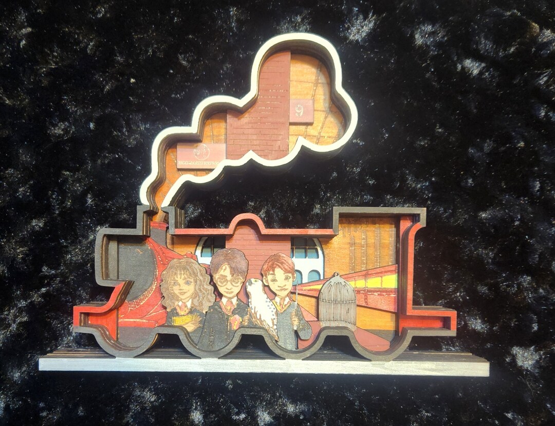 All Aboard the Hog War Choo Choo Layered Wooden Train Handpainted, Hary ...