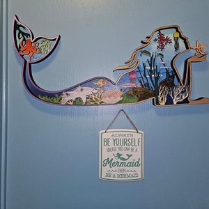 Customized Laser Cut Layered Mermaid-personalized, Mothers Day, Wedding ...