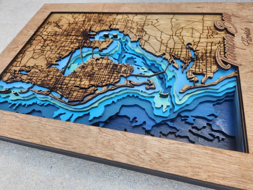 Large Tampa Bay and Surrounding Map. Home Decor Gifts Map - Etsy