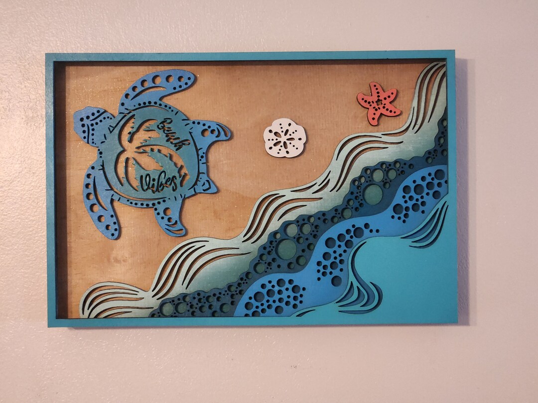 Customized Laser Cut Beach Vibes Sign-personalized, Mothers Day ...