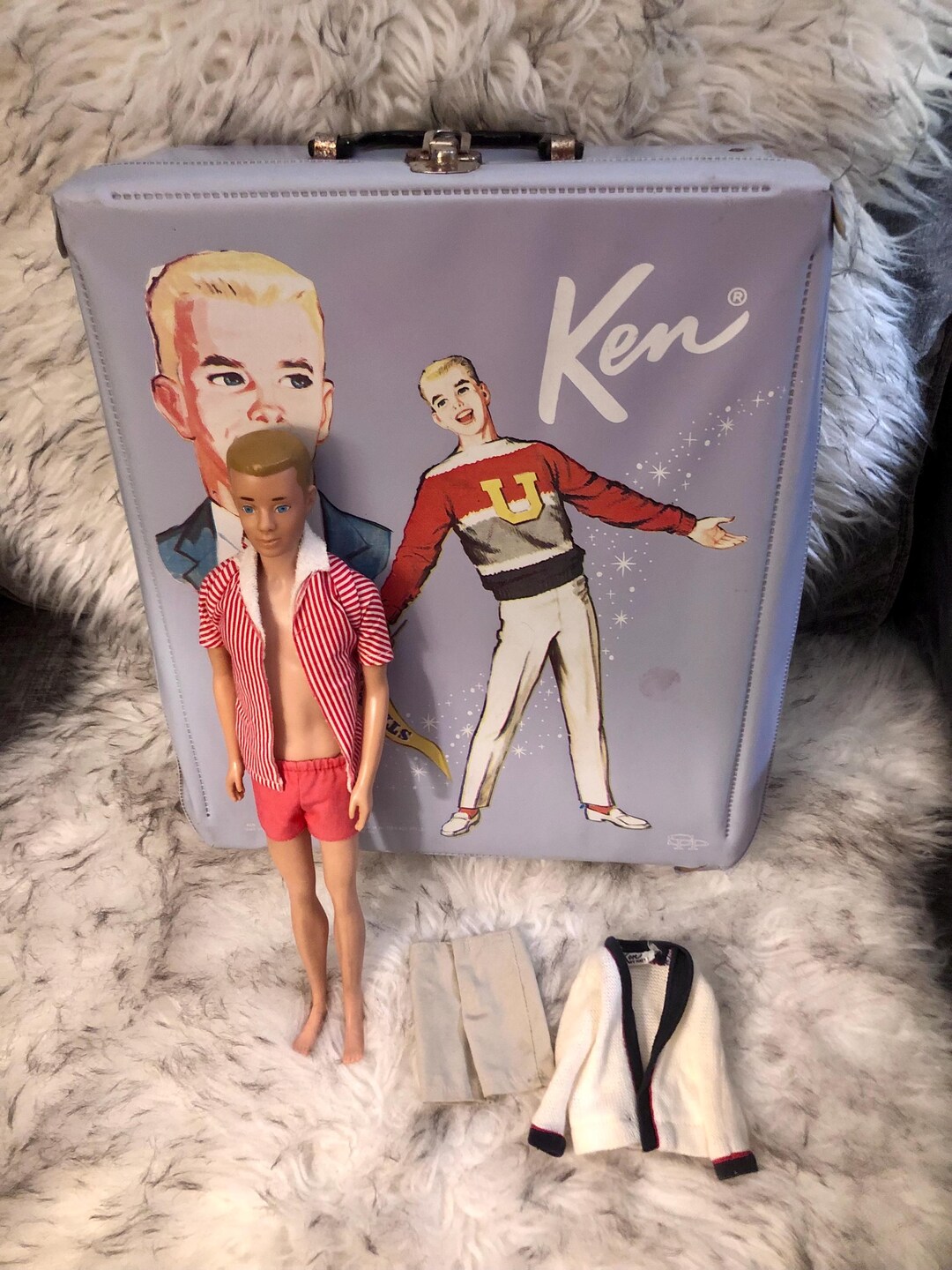 Vintage 1960 KEN Barbie's Boyfriend Ken MATTEL and 1964 Ken Carrying ...