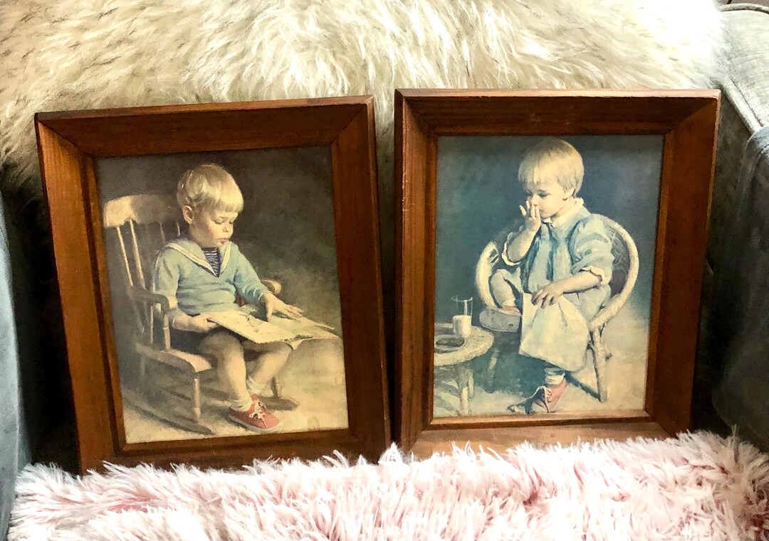 Framed James Ingwersen Art Prints *gretchen & Gary" Boy Reading Girl ...