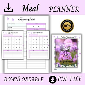2024, 2025 Meal Planner Templates Pack 65 in 1 Bundle, Meal Plan, Food ...