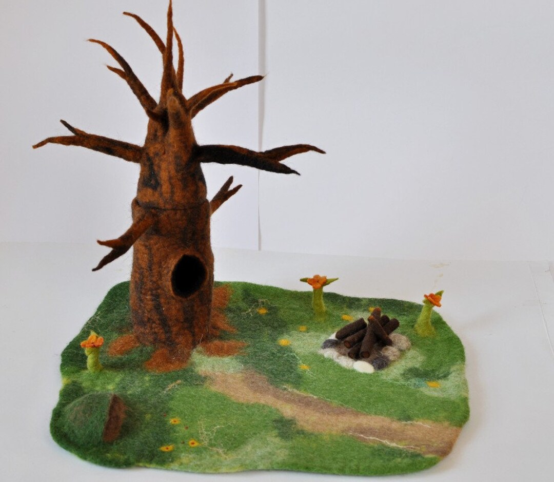 Hollow Tree Woodland Play Mat Playscape Waldorf Nature Season Table ...