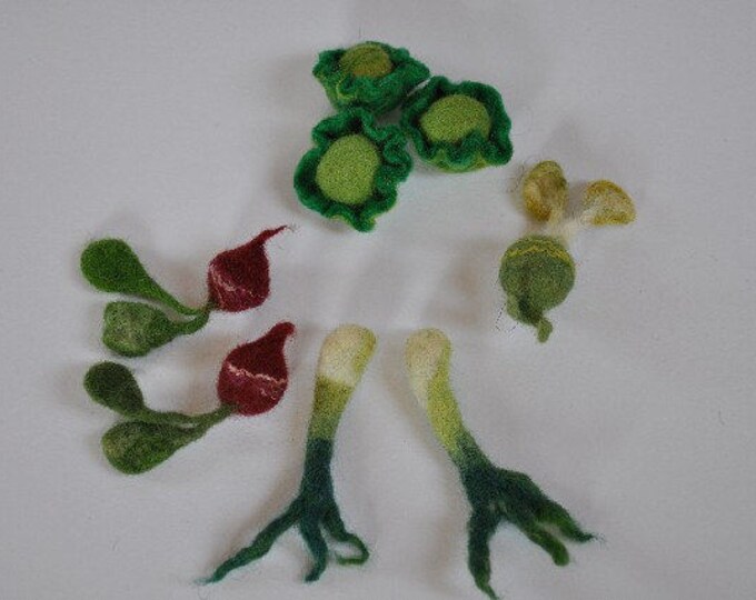 6 Felted Beetroot Leek Onion Turnip Veggie Veggies Waldorf Nature Table ...