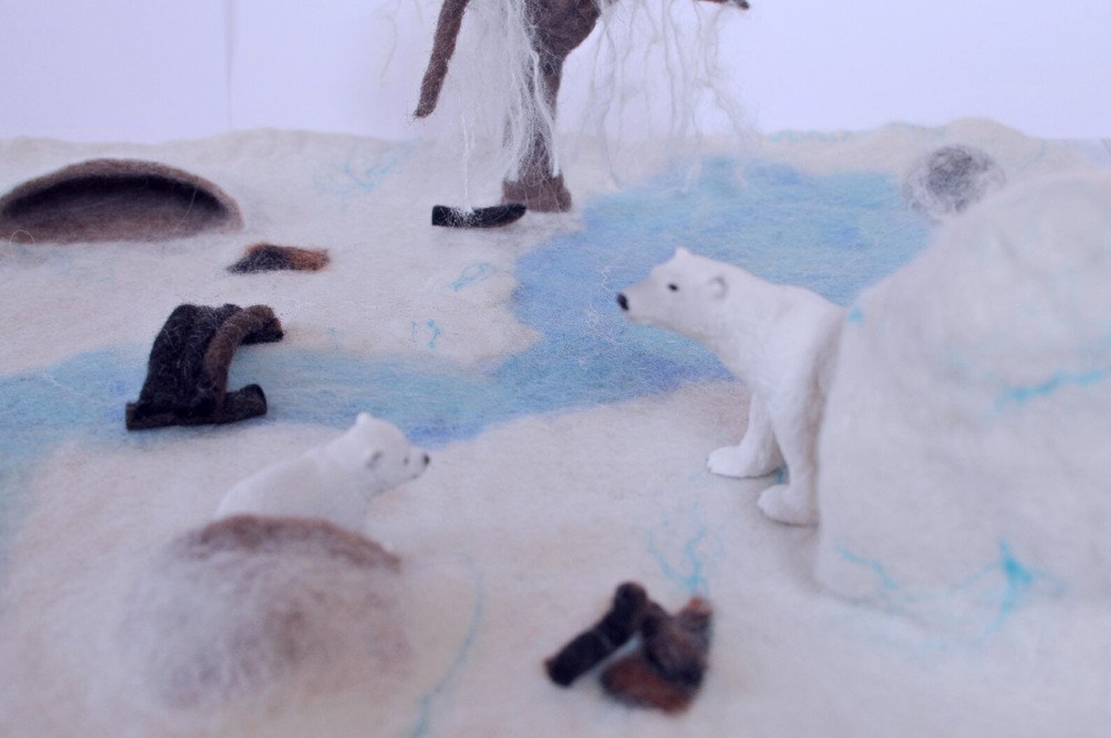 Winter Playmat Playscape Waldorf Steiner Inspired Snow Ice Snowman Icy ...
