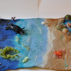 Ocean Sea Beach Rock Shore Coast Seaside Mat Playmat Playscape Wet ...