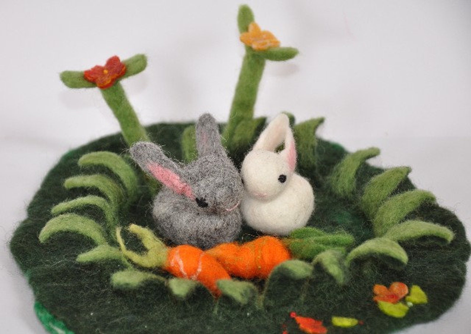 Bunny Rabbit Felted Animal Felt Gift Toy Home Decor Wool | Etsy