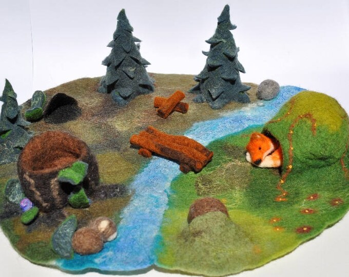 Woodland Play Mat Waldorf Inspired Season Table Playmat Landscape ...
