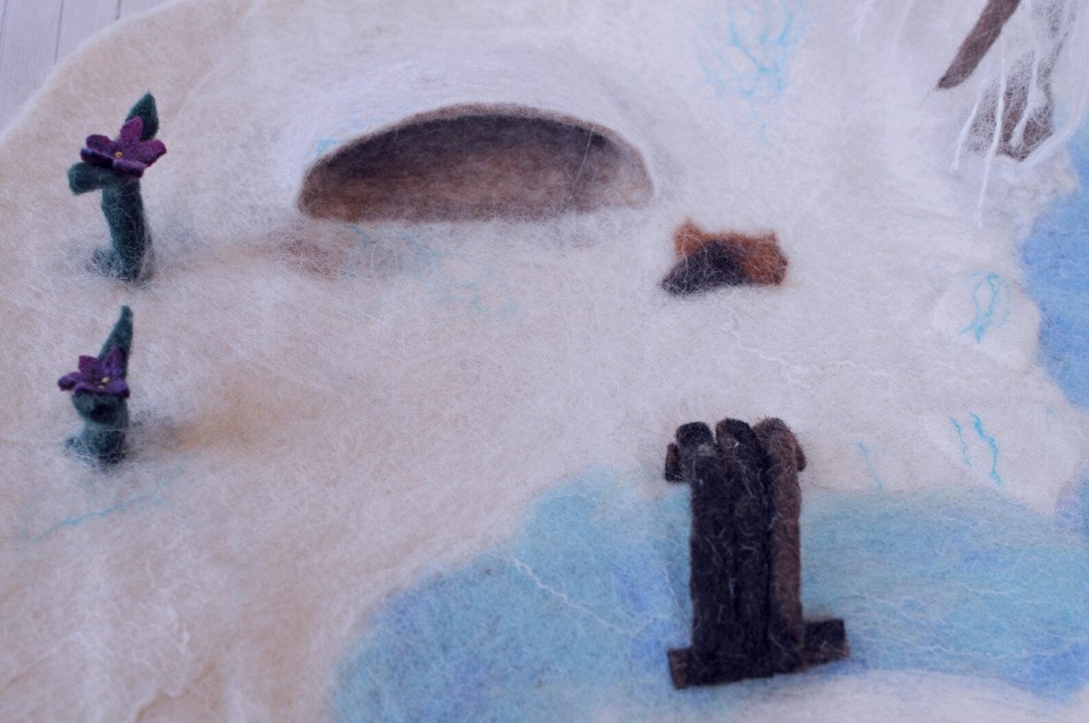Winter Playmat Playscape Waldorf Steiner Inspired Snow Ice Snowman Icy ...
