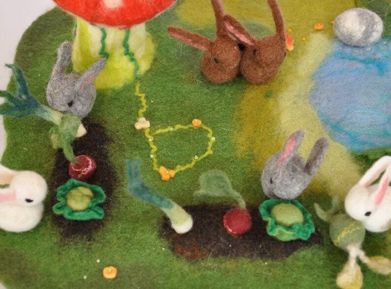 6 Felted Beetroot Leek Onion Turnip Veggie Veggies Waldorf | Etsy