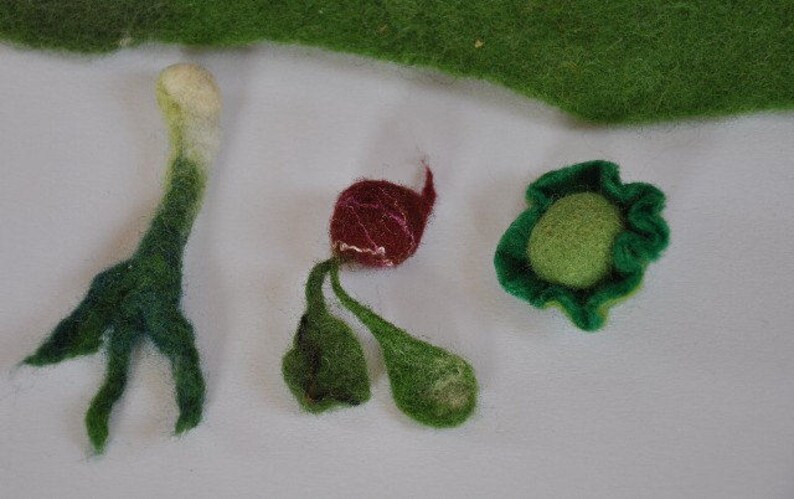 6 Felted Beetroot Leek Onion Turnip Veggie Veggies Waldorf | Etsy