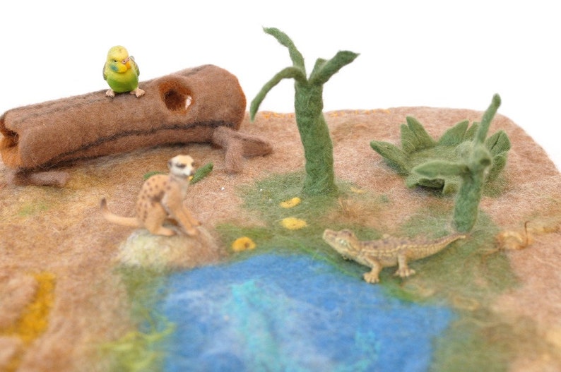 Desert Felt Felted Play Mat Playmat Landscape Playscape Pretend Play ...