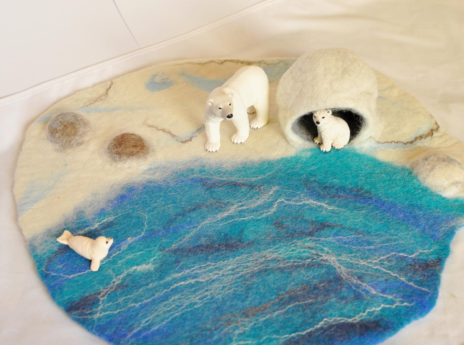 Arctic Play Mat | Handmade Waldorf Inspired Playscape - Etsy