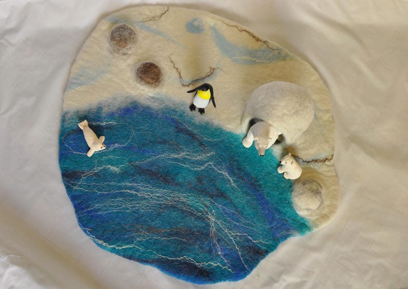 Arctic Play Mat | Handmade Waldorf Inspired Playscape - Etsy