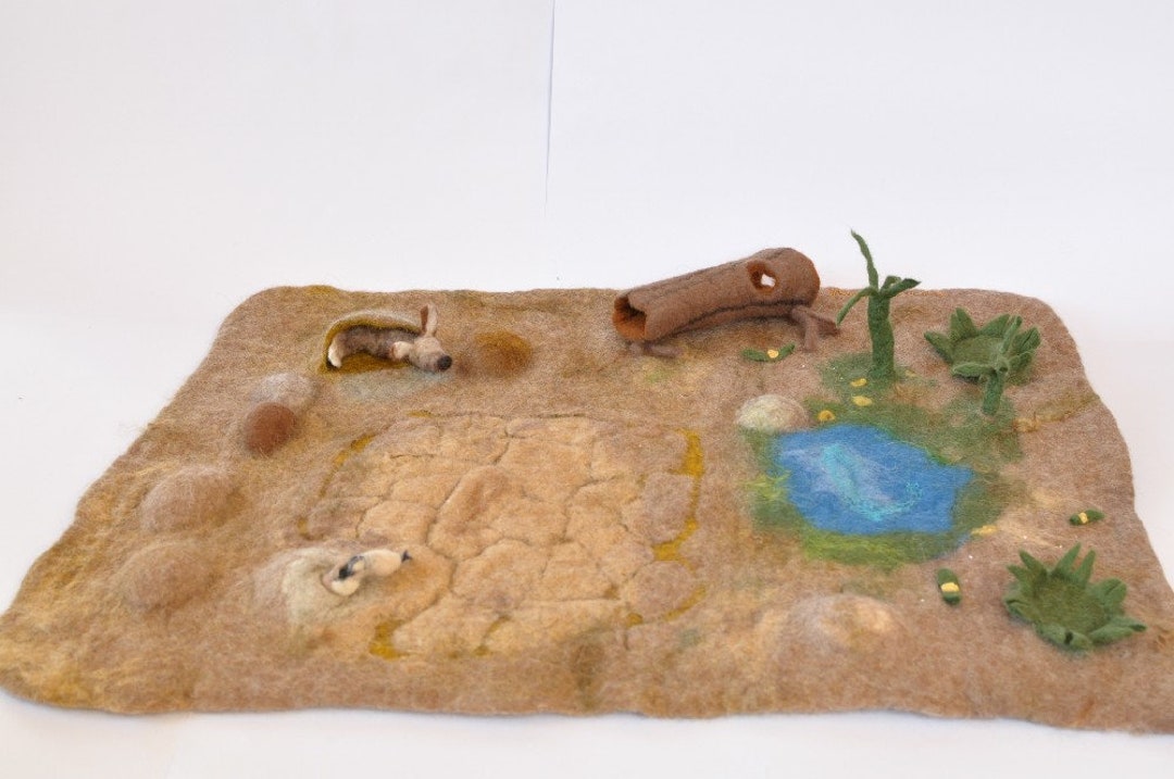 Desert Felt Felted Play Mat Playmat Landscape Playscape Pretend Play ...