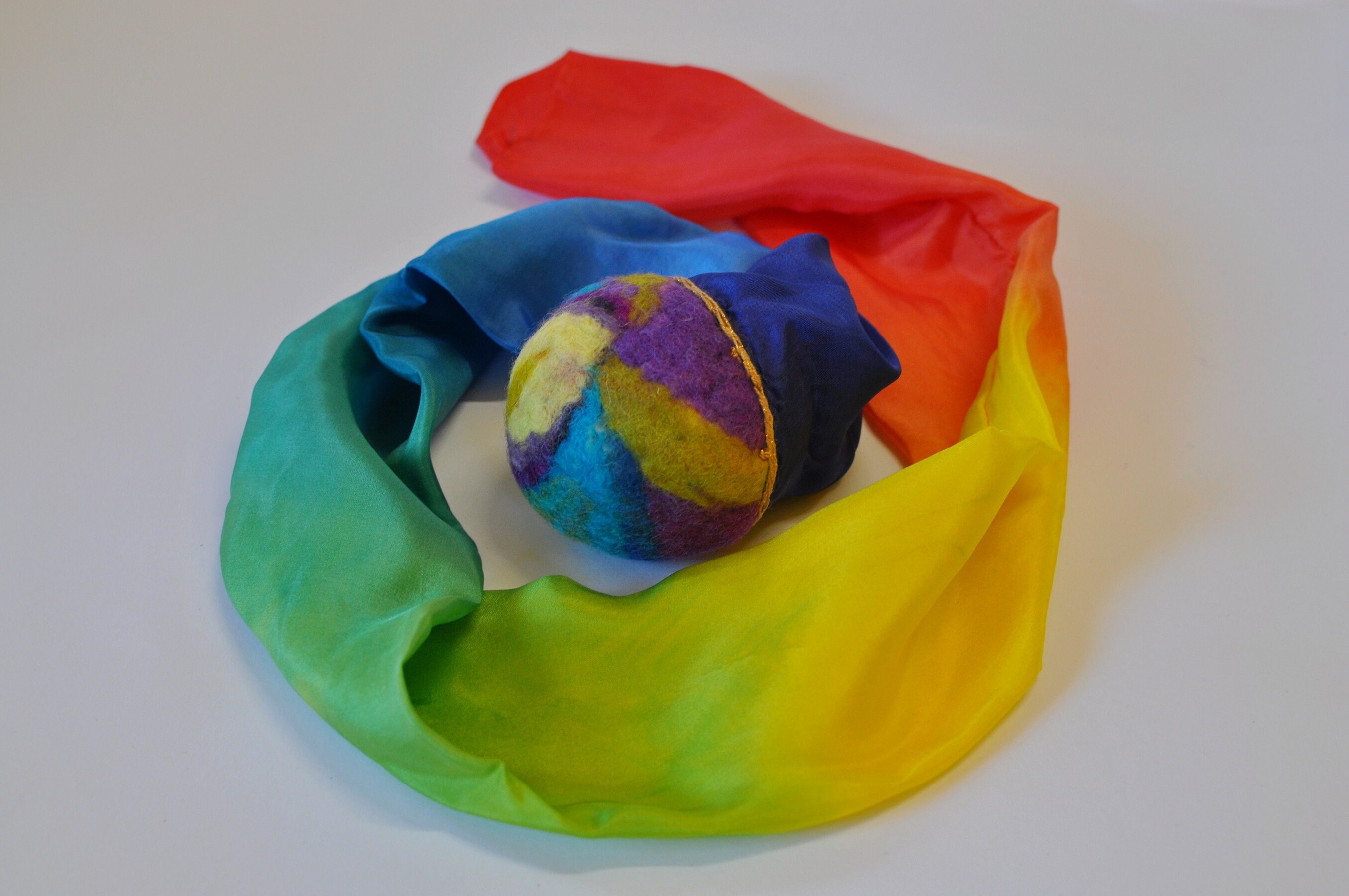 THREE Comet Balls Rainbow Orange Purple Pink Flying Wool and | Etsy