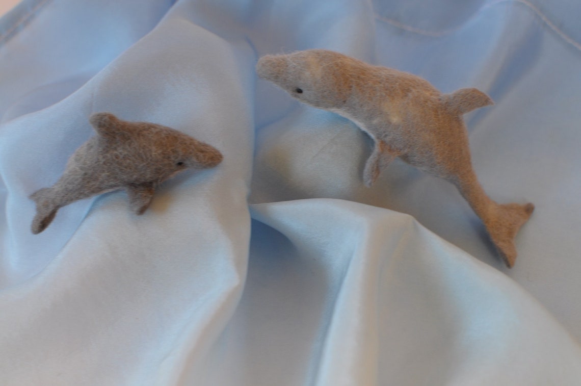 Felted Dolphin Family Wool Woodland Waldorf Inspired Season - Etsy