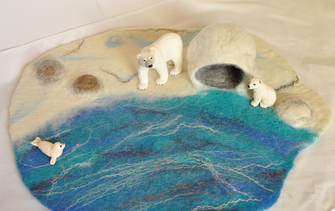 Arctic Play Mat | Handmade Waldorf Inspired Playscape - Etsy