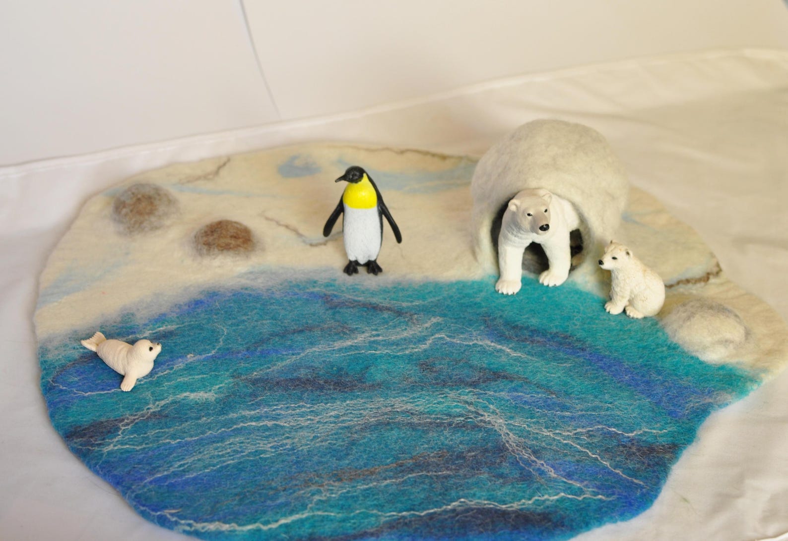 Arctic Play Mat | Handmade Waldorf Inspired Playscape - Etsy