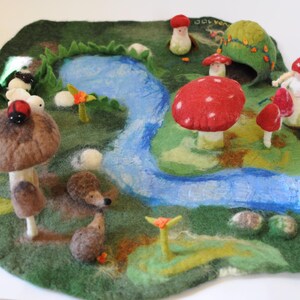 Waldorf Inspired Play Mat Mushroom 3D Large Present Birthday Kids Eco ...