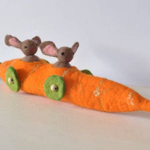 Carrot Car for Two Bunnies Bunny Rabbit Toy Waldorf Easter Gift Spring ...