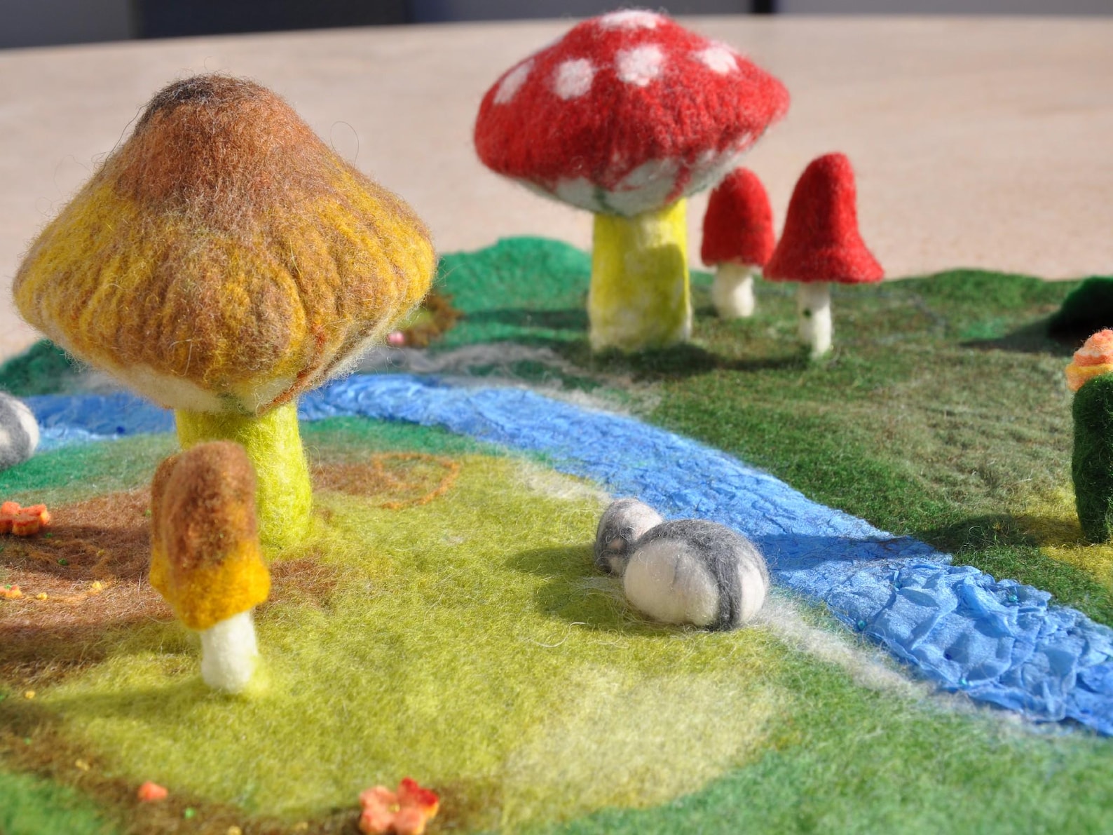 Waldorf Inspired Play Mat Mushroom 3D Large Present Birthday Kids Eco ...