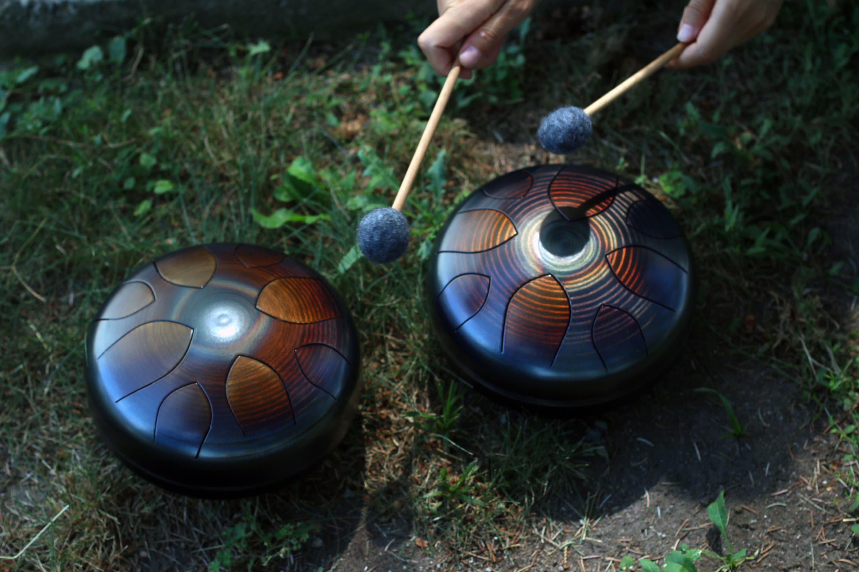 NEST DRUM TUNABLE 9/22cm deep sound pentatonic drum | Etsy