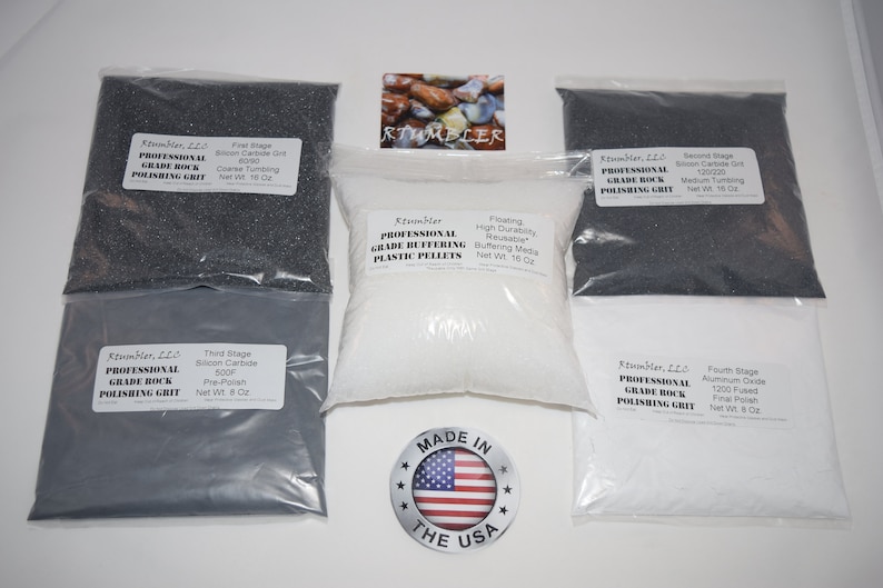 Rock Tumbling Grit Polish for 15 Lbs Tumblers With Plastic Pellets - Etsy