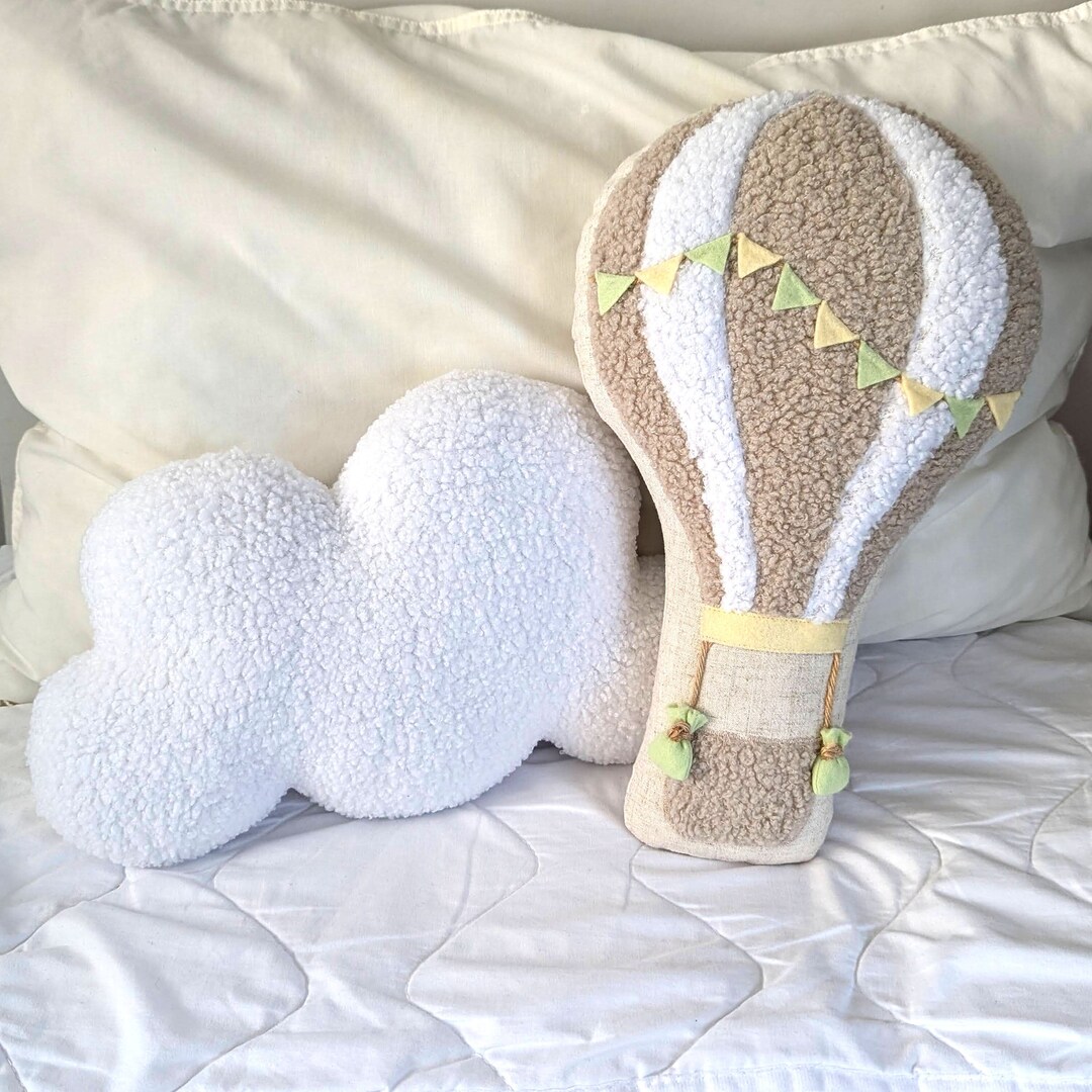 Hot Air Balloon Pillow, Hot Air Balloon Nursery Decor, Hot Air Balloon ...