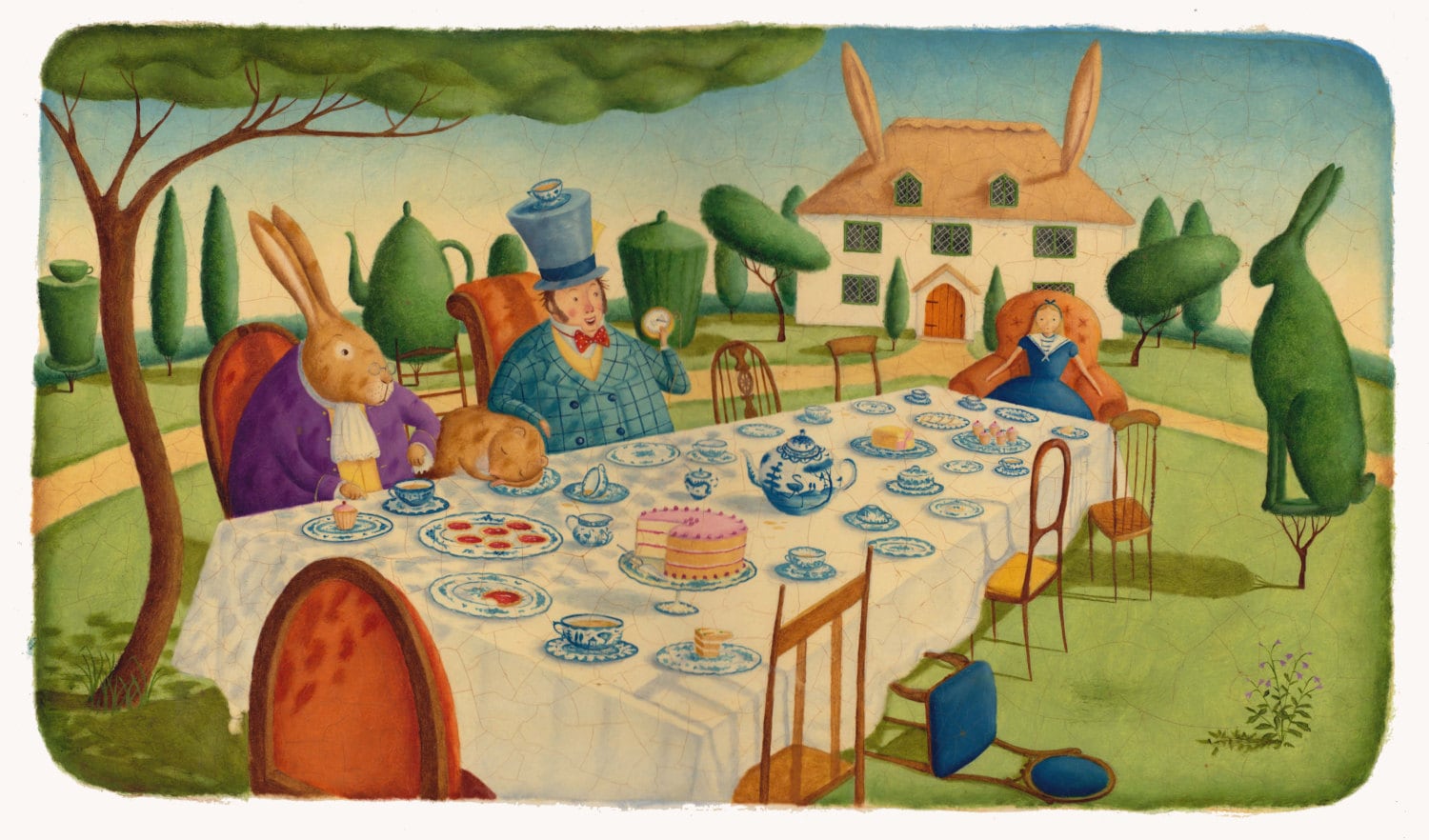 Mad Hatters Tea Party. Print From Alice's Adventures in Wonderland ...