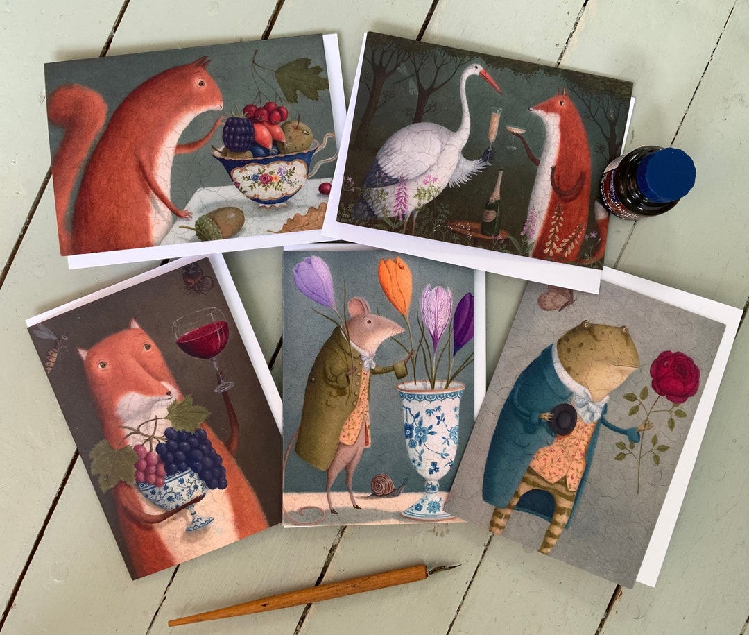 Flower, Produce and Celebration Range ,set of 5 Original Alison Jay ...