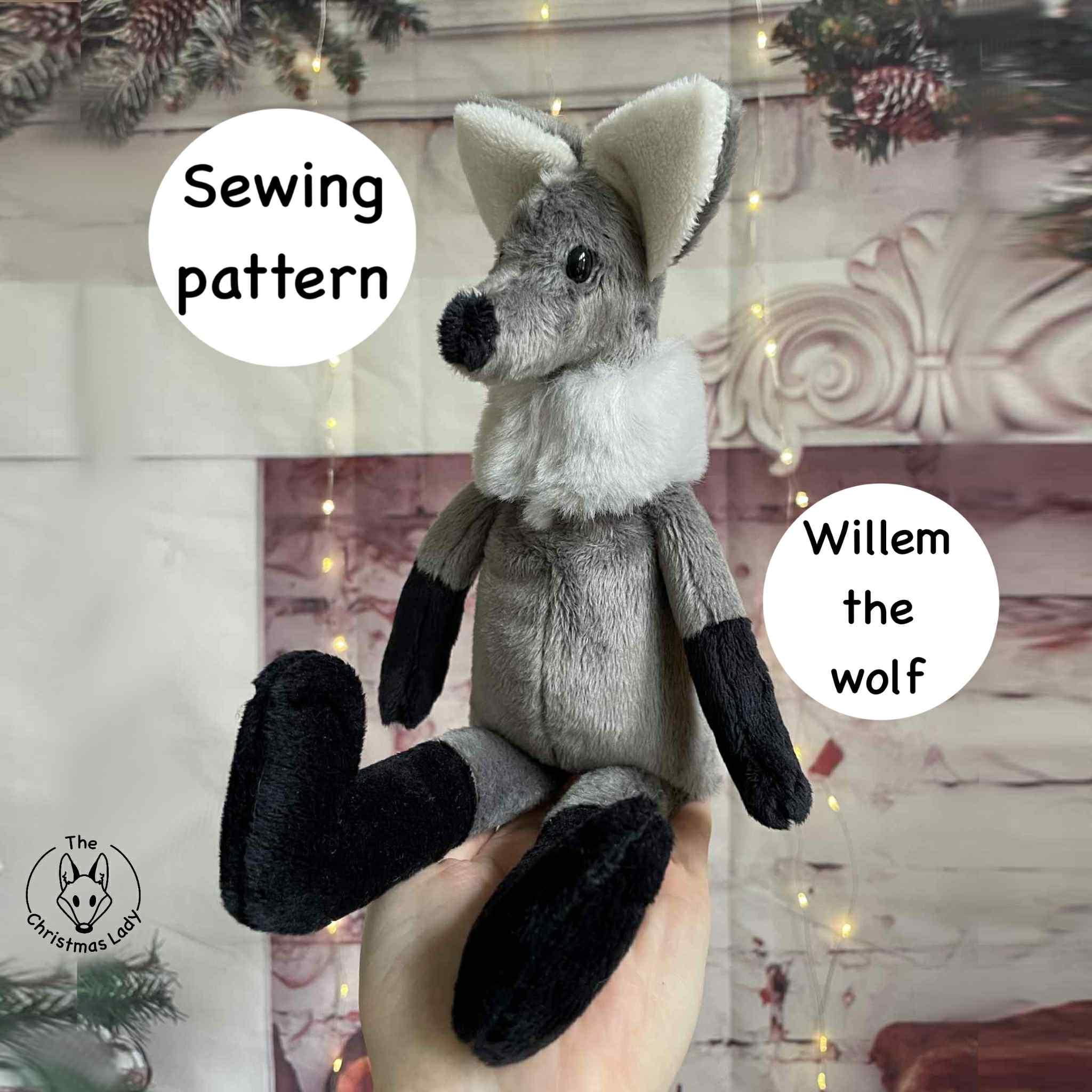 Wolf Plush Sewing Pattern – DIY Stuffed Animal Pattern, Soft Toy Sewing ...
