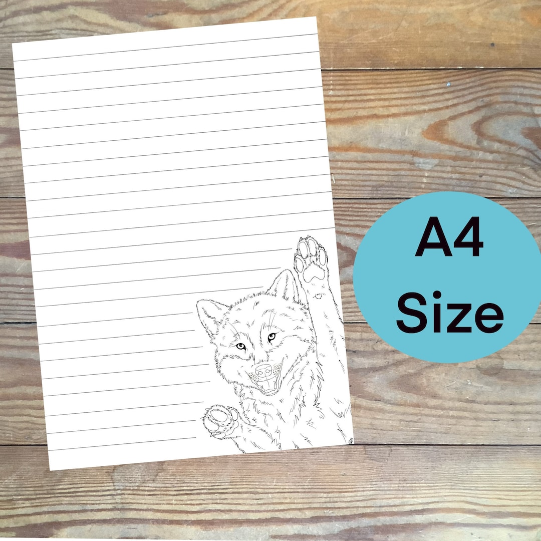 Printable Wolf Stationery Paper Wolf Stationery Paper Print - Etsy