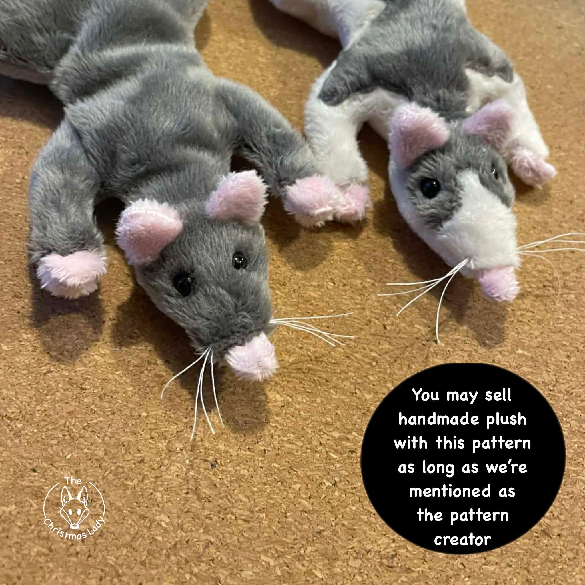 Pocketsize Rat Plush Sewing Pattern – Instant Digital Download - Step ...