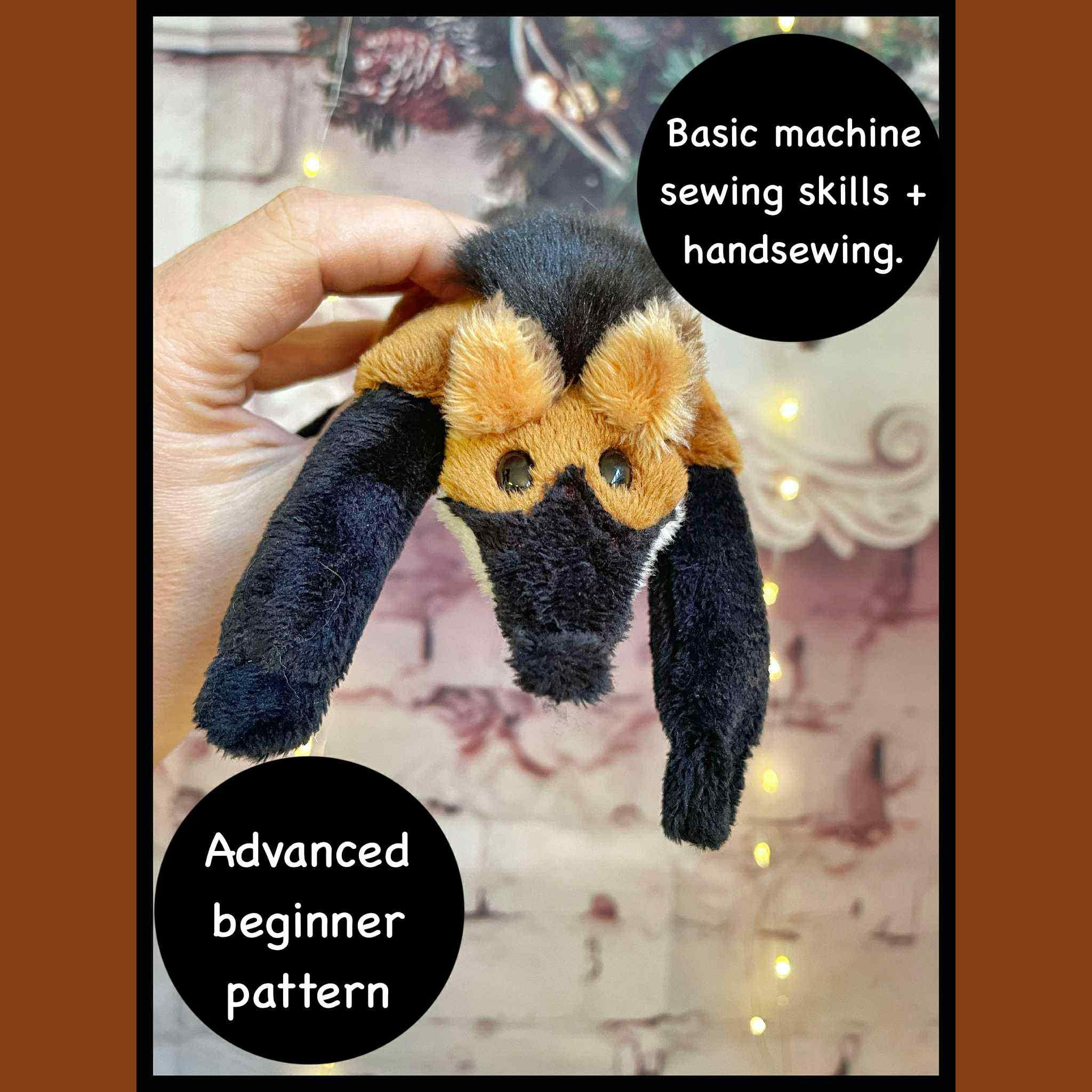 Maned Wolf Plush Sewing Pattern – DIY Stuffed Animal Guide (digital ...