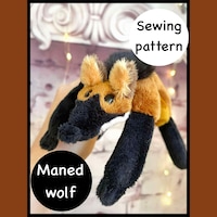 Simple Semi-realistic Wolf Plush Sewing Pattern + Instructions | PDF ...