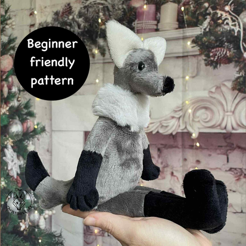 Wolf Plush Sewing Pattern – DIY Stuffed Animal Pattern, Soft Toy Sewing ...