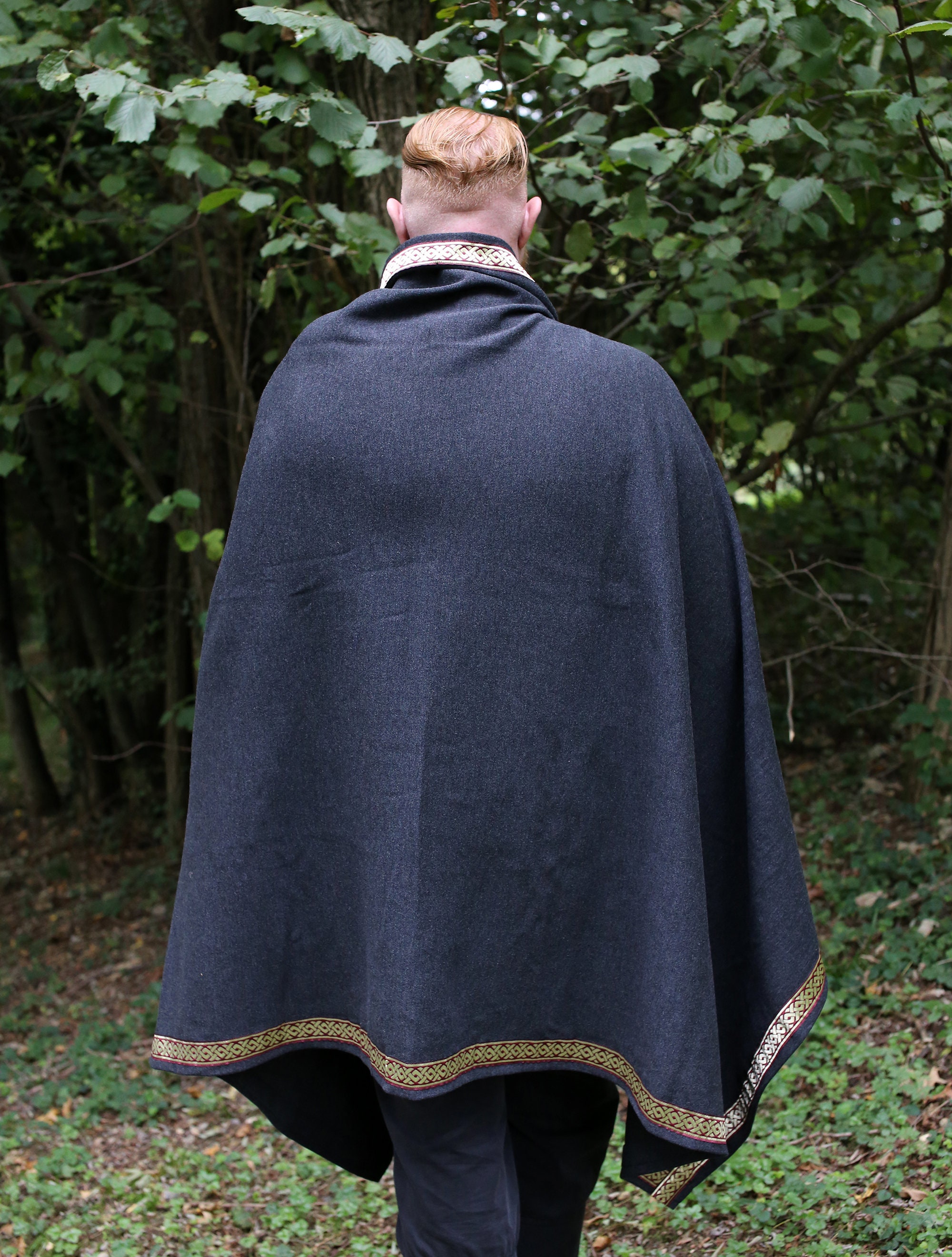 ANCIENT Wool Long CAPE- Greek Roman Chlamys + Trimming Reenactment LARP ...