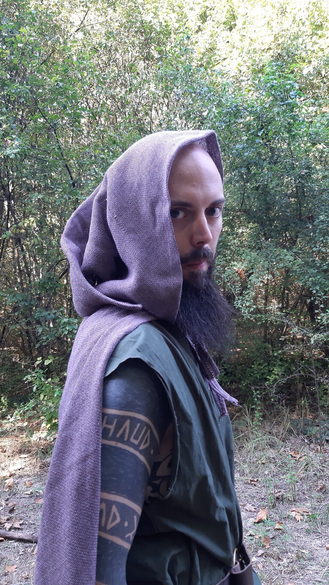 LAST Remaining Pieces- Medieval Raw Linen Hooded Cloak Druid Wiccan ...