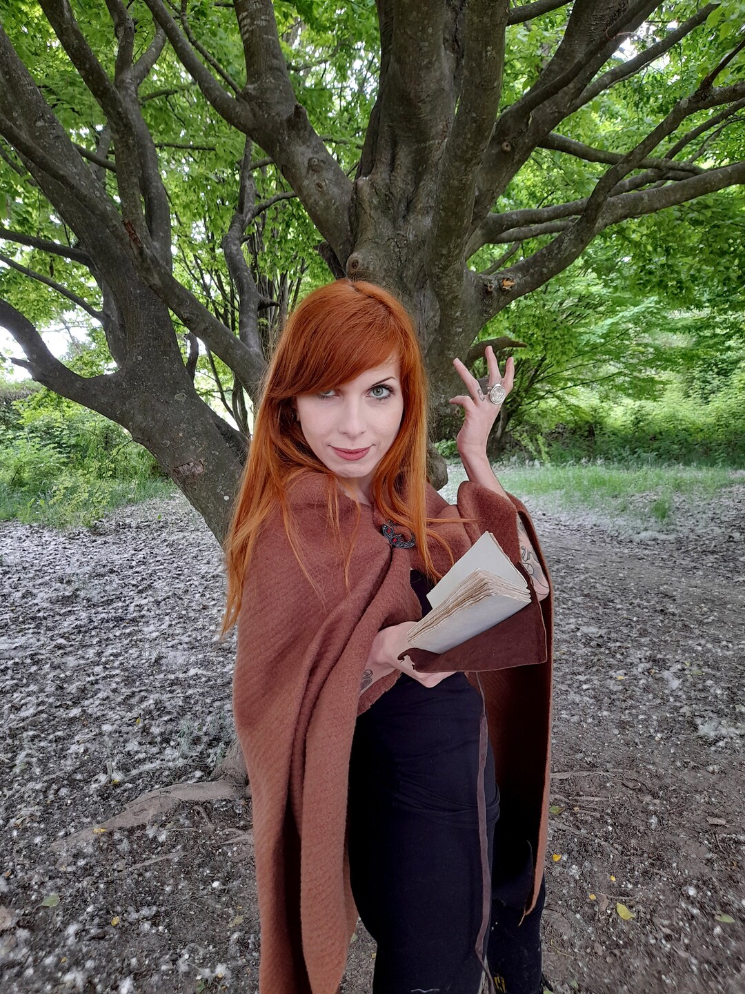 Greek Roman Chlamys RUANA Cape Herringbone Wool Reenactment LARP Viking ...