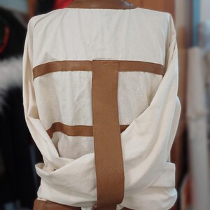 Ivory Cotton+ Leather Replica Straitjacket Vintage Asylum Psychiatric ...