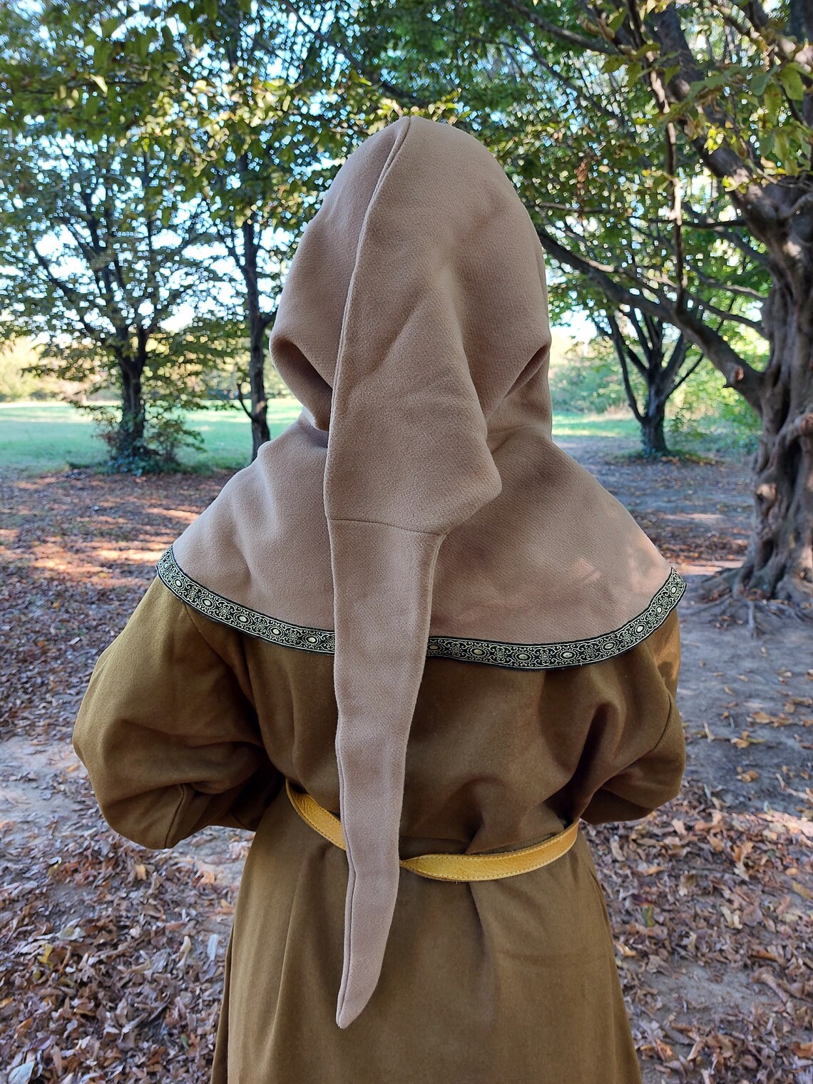 LAST Remaining Pieces - Medieval Pilgrim Black Wool Cape Hood LARP ...