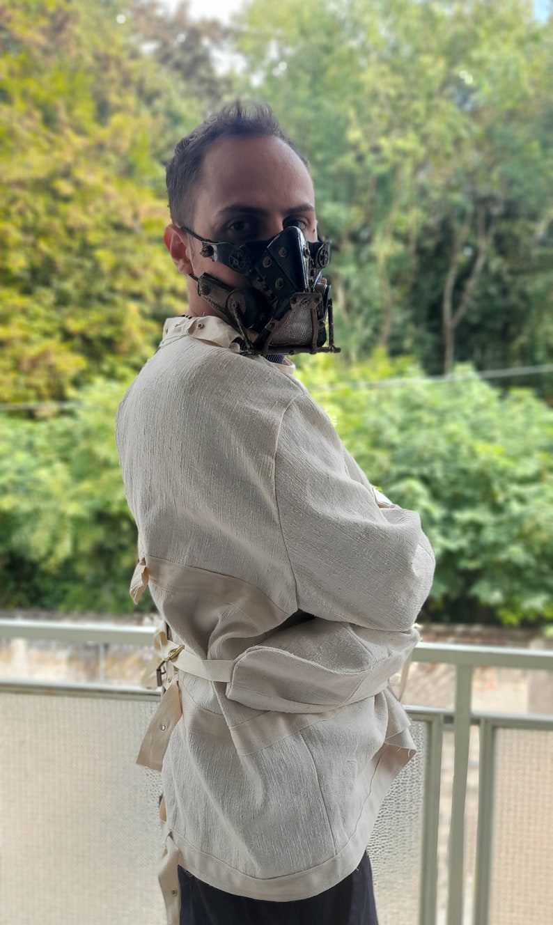 BESTSELLER Ivory White Straitjacket Asylum Horror Costume Replica ...