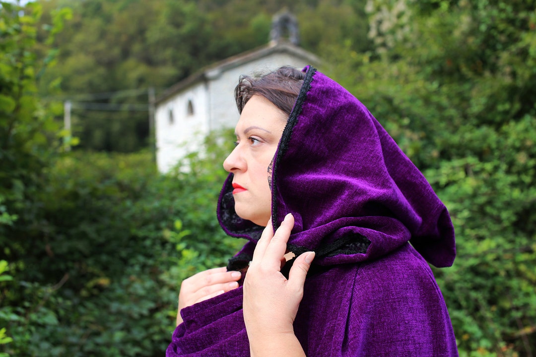 LAST PIECE Wiccan Purple Velvet Robe LARP Pagan Gothic Witch - Etsy