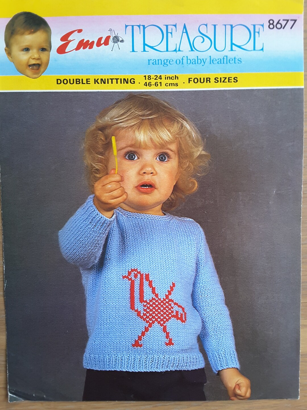 Vintage Emu Treasure 1980s Knitting Pattern Child's Emu Jumper to Fit ...